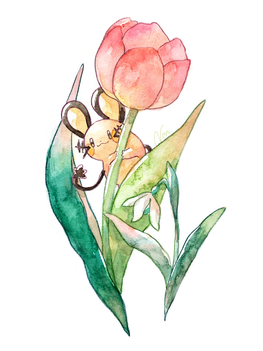 Safebooru - :3 absurdres animal focus dedenne flower full body highres ...