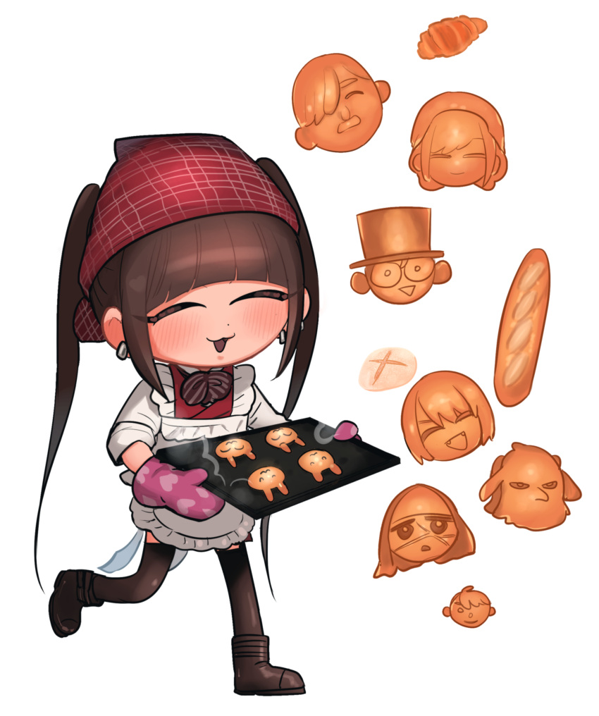 Safebooru - 1girl :3 absurdres alice lendrott apron baguette bandana blunt bangs bocchan ...