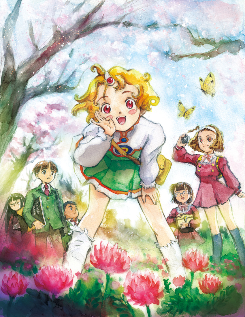 Safebooru - 2boys 4girls akai takami black hair blonde hair blush ...