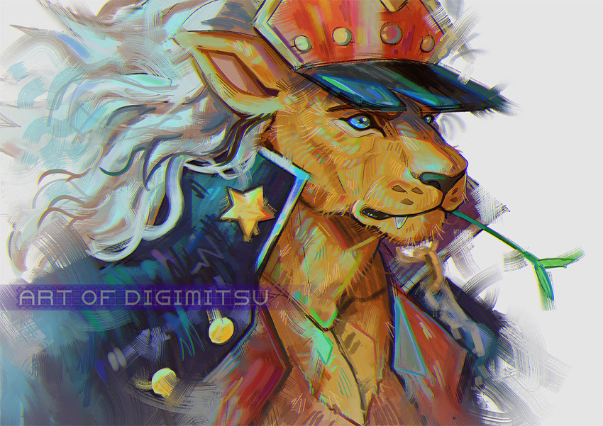 Safebooru - 1boy bancholeomon banchou big hair black jacket blue eyes ...