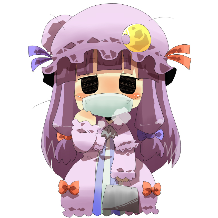 Safebooru - bag blush bow empty eyes hair bow hat highres long hair ...