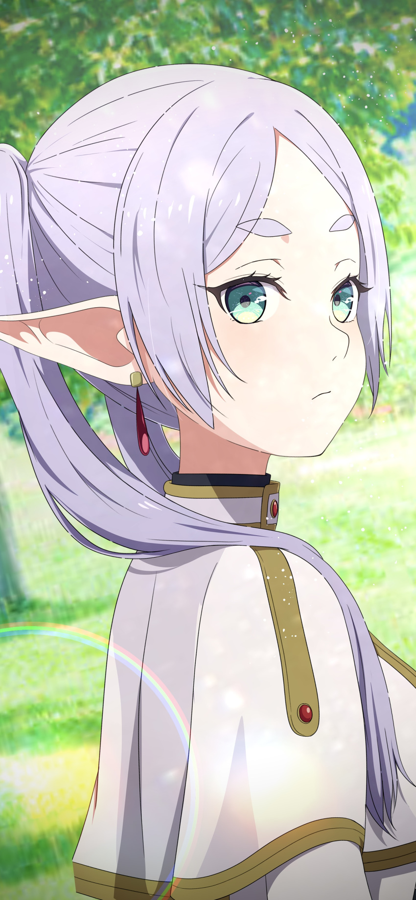 Safebooru - 1girl absurdres camui1104 earrings elf frieren green eyes ...