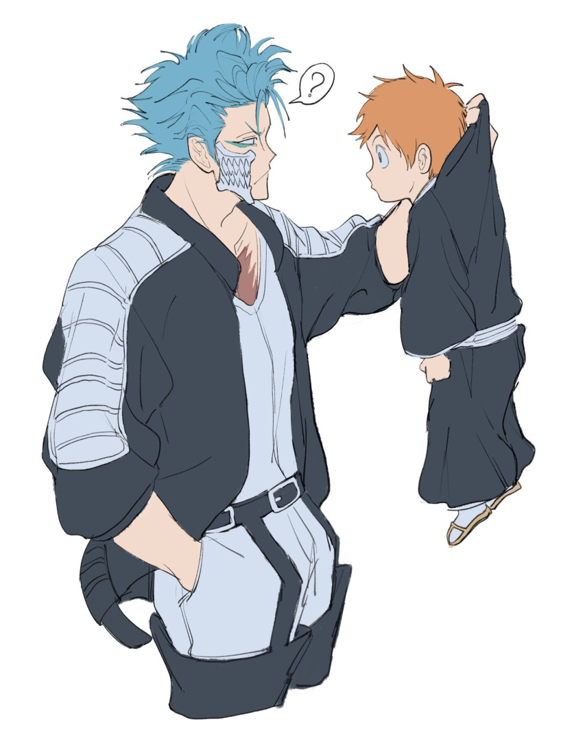 Safebooru - 2boys ? arrancar black hakama black kimono bleach bleach ...