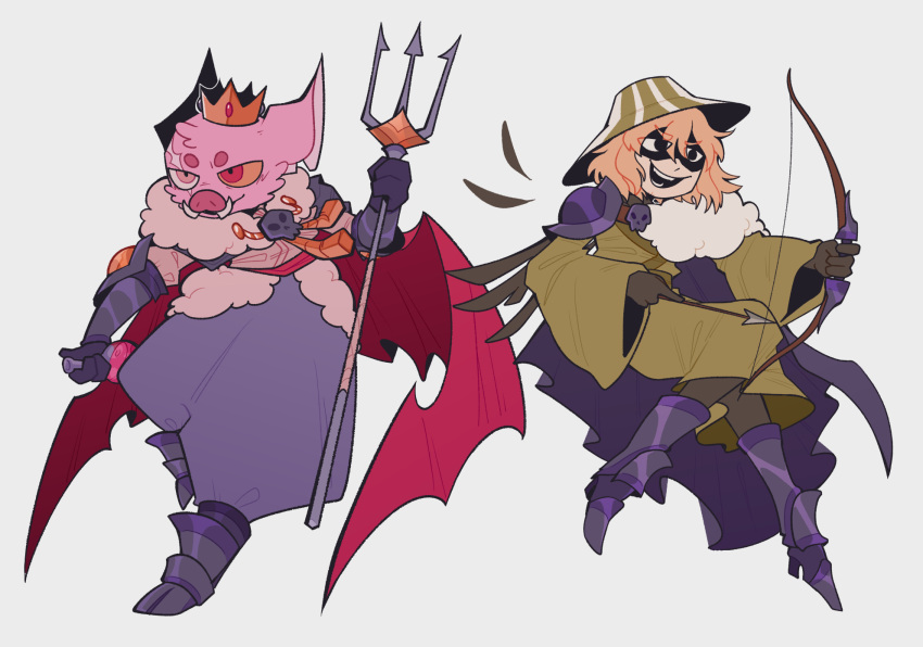 Safebooru - 2boys adapted costume animal ears animal nose armor bird ...