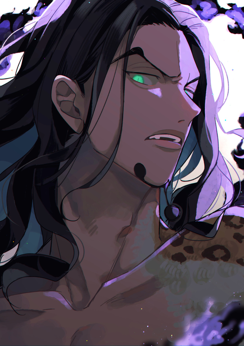 Safebooru - 1boy alternate form black hair blue eyes close-up ...