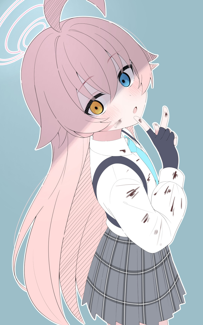 Safebooru - 1girl absurdres ahoge black gloves blue archive blue ...