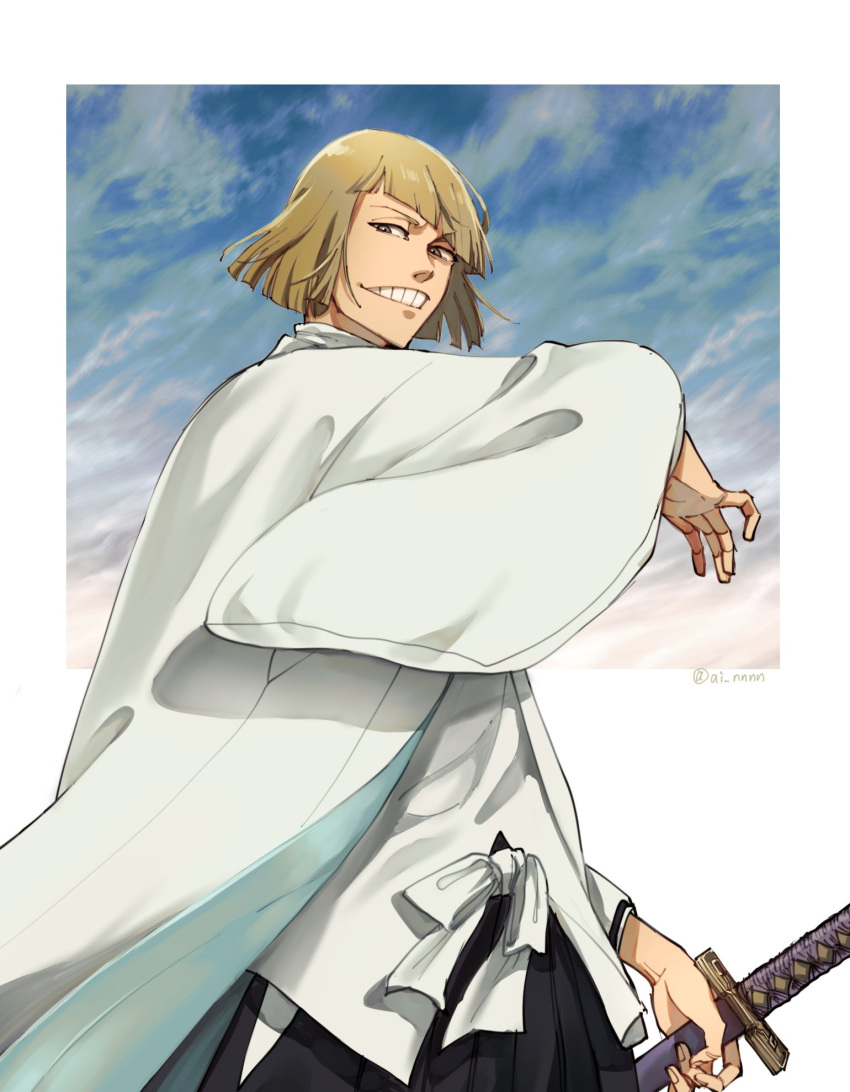 Safebooru - 1boy ai (ai1470) bleach blonde hair blunt bangs bob cut ...