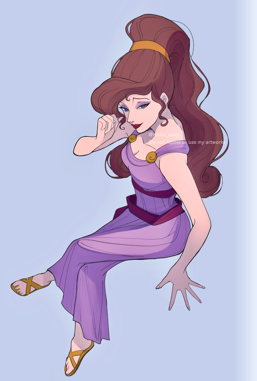 Safebooru - 1girl absurdres commentary crossed legs dress eyeshadow ...