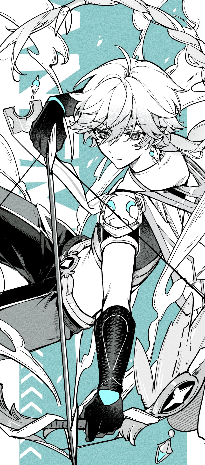 Safebooru - 1boy absurdres aether (genshin impact) ahoge arm armor armor arrow (projectile ...