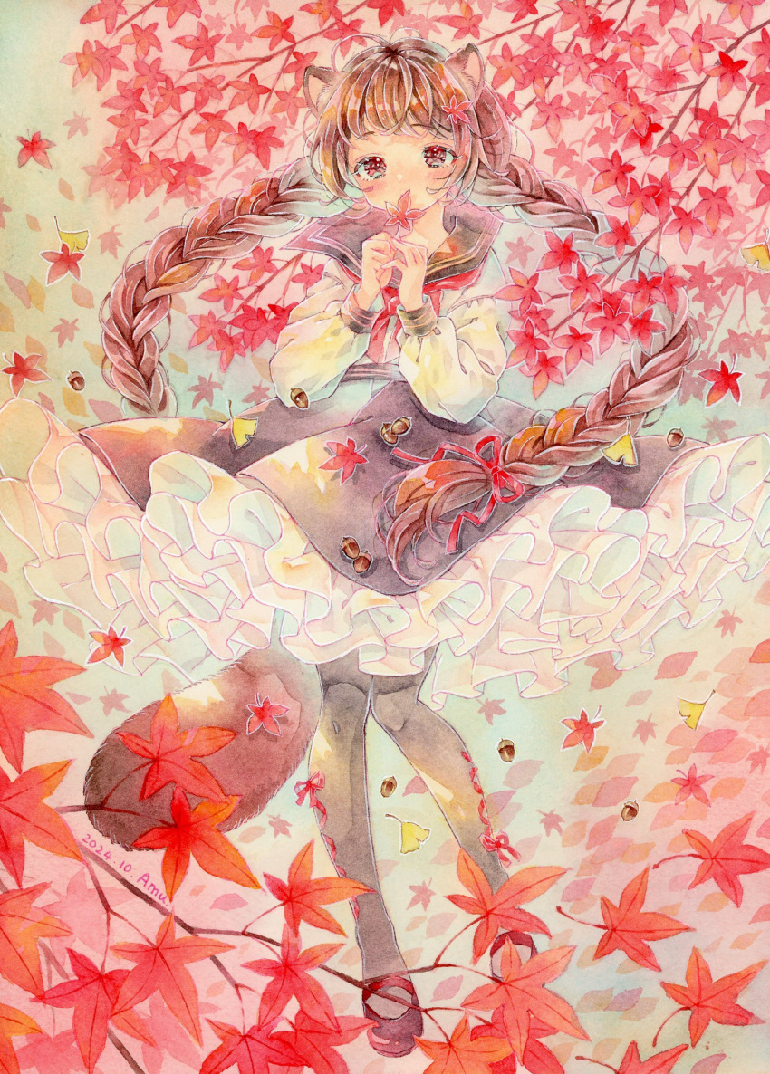 Safebooru - 1girl acorn ahoge amu (m aa) animal ear fluff animal ears ...
