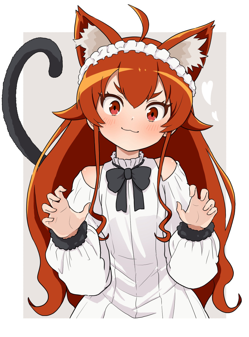 Safebooru - 1girl absurdres ahoge animal ears bare shoulders cat ears cat tail eris greyrat ...