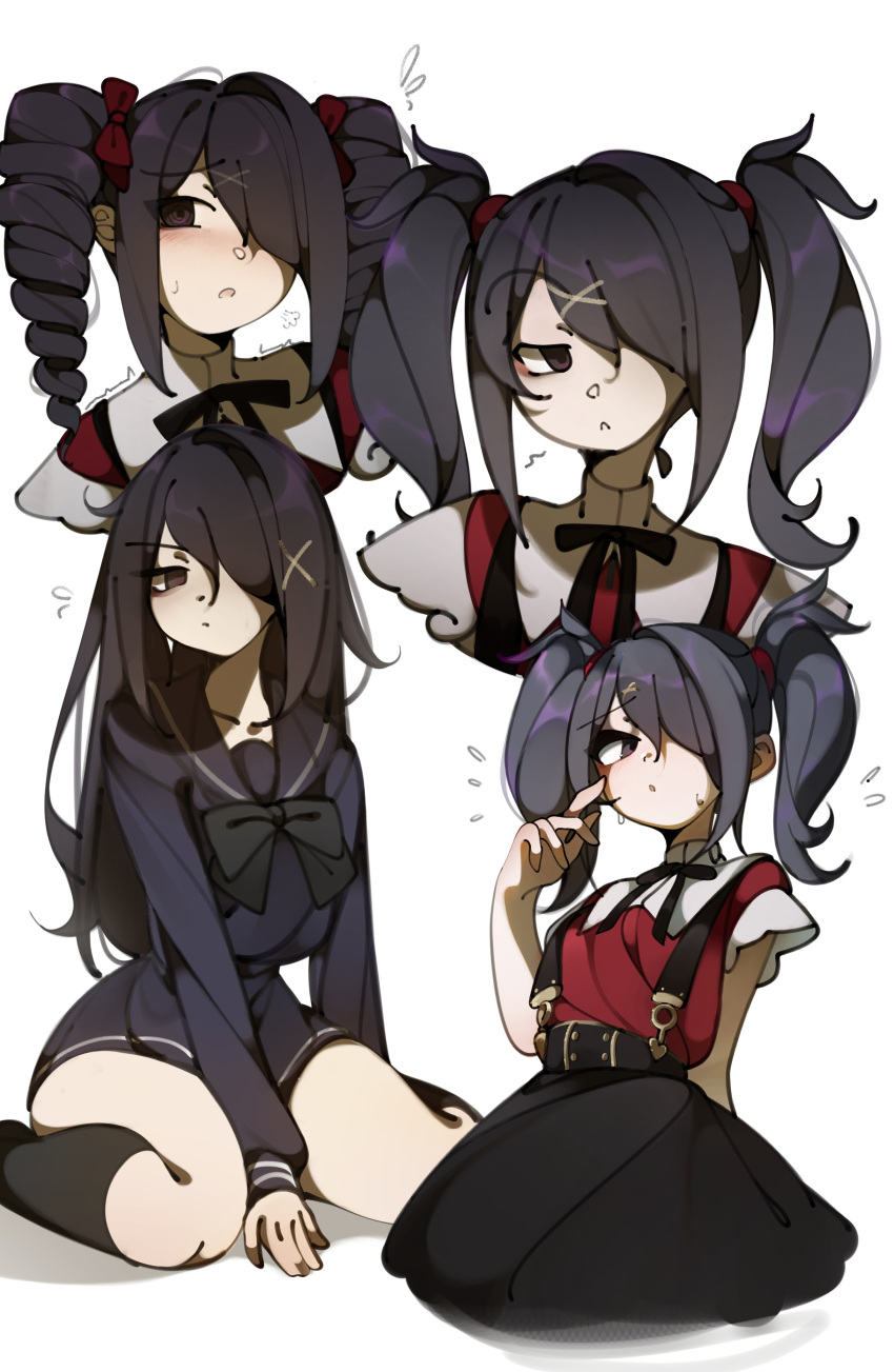 Safebooru - 1girl absurdres ame-chan (needy girl overdose) black eyes black hair black ribbon ...