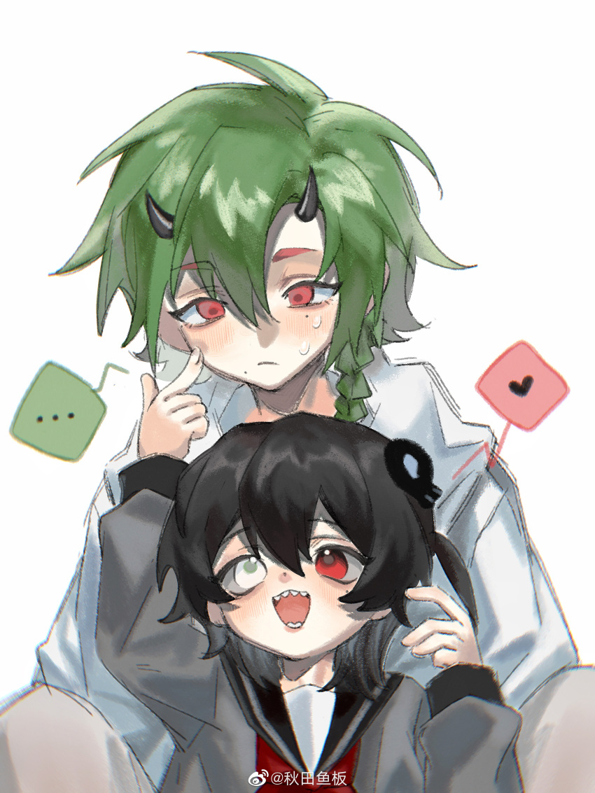 Safebooru - ... 1boy 1girl absurdres aoi (aoi (cariiiie)) aoi (cariiiie) black hair black horns ...