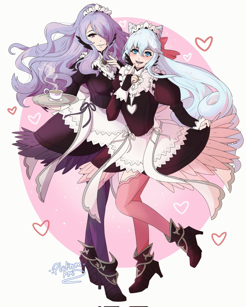 Safebooru - 1boy 1girl alternate costume apron artist name camilla ...