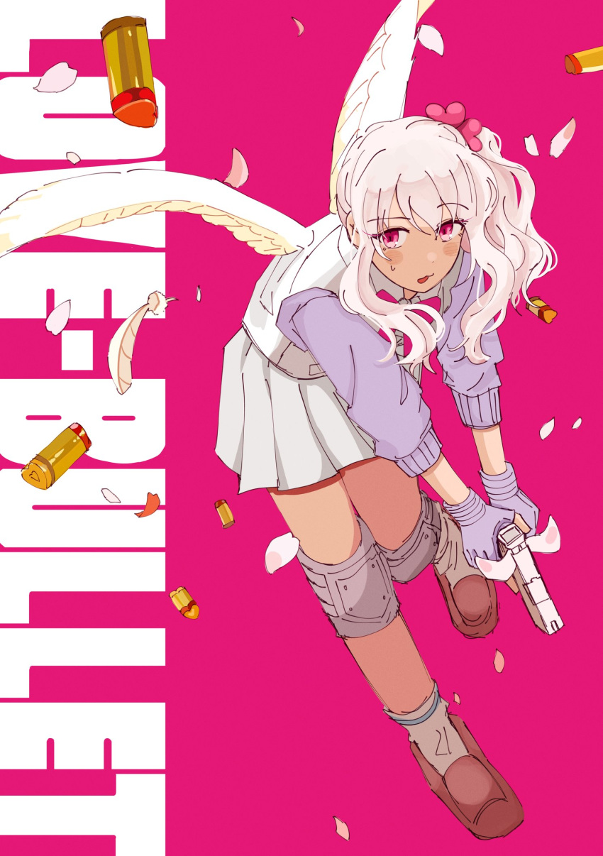 Safebooru - 1other akiyama mizuki angel wings brown footwear bullet bulletproof vest feathers ...