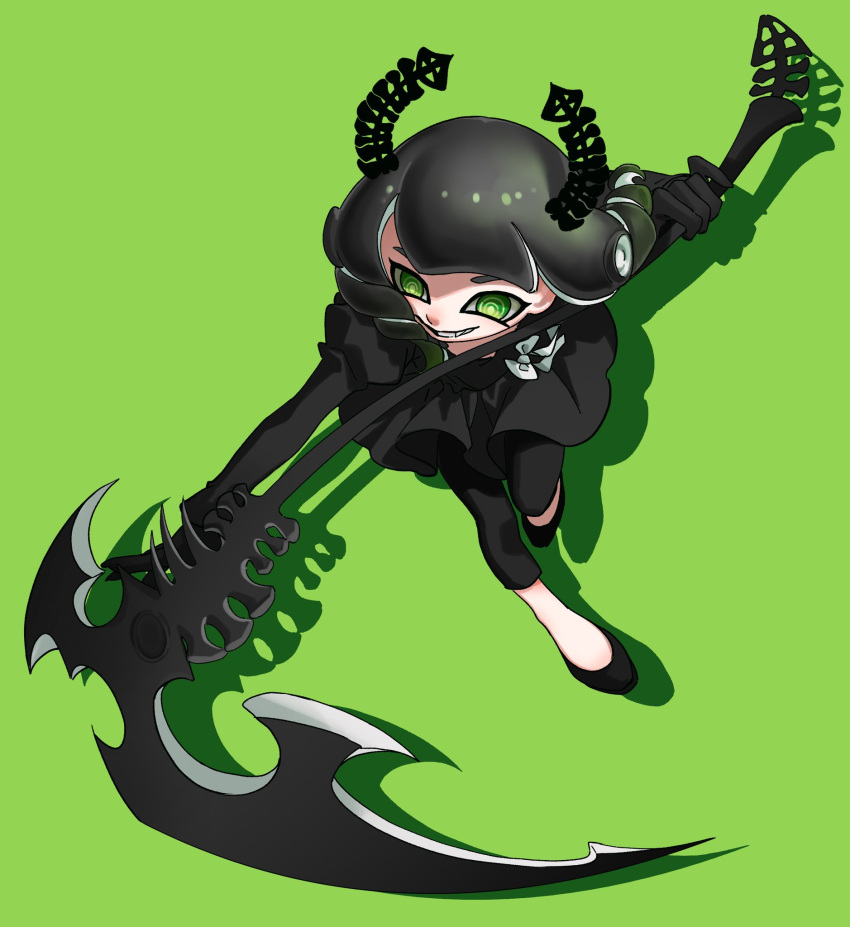 Safebooru - 1girl black dress black hair black horns black leggings black rock shooter dead ...