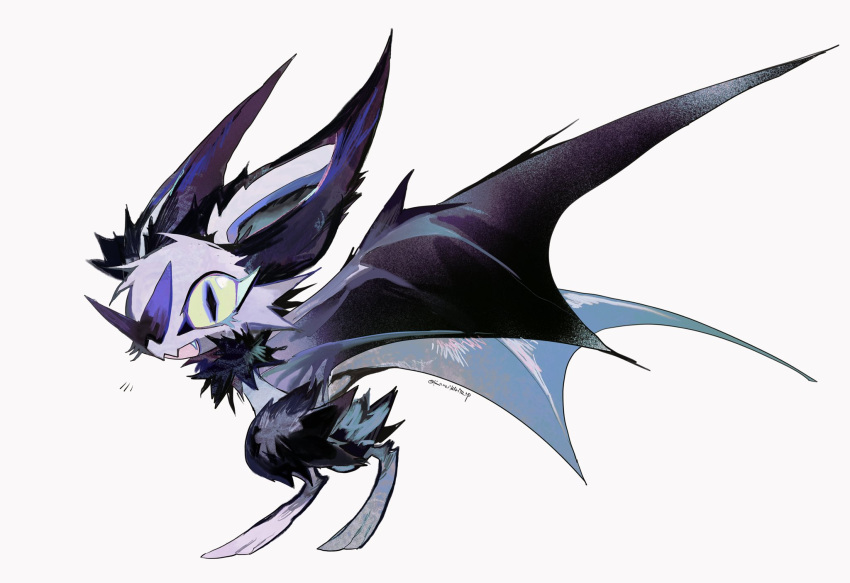 Safebooru - animal ears bat ears bat wings black fur colored sclera ...