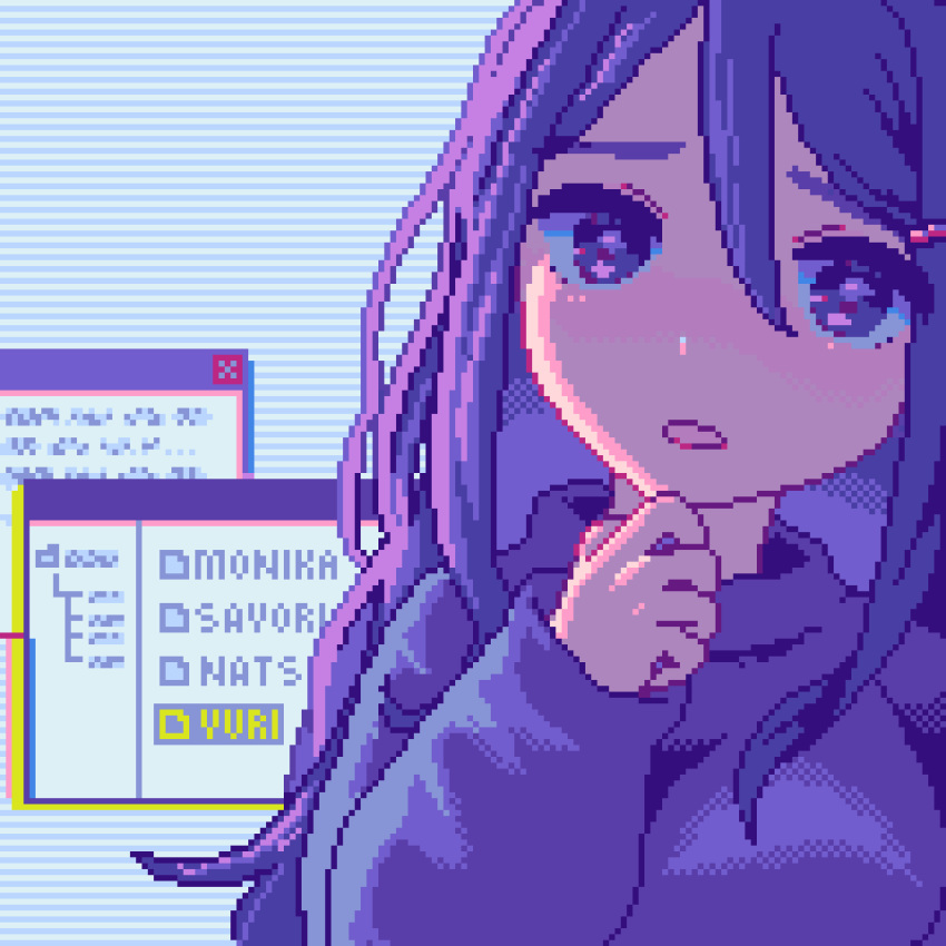 Safebooru - 1girl animated animated gif blinking character name doki ...