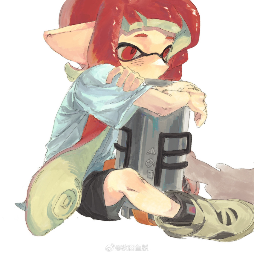 Safebooru - 1girl aoi (cariiiie) black shorts chinese commentary ...