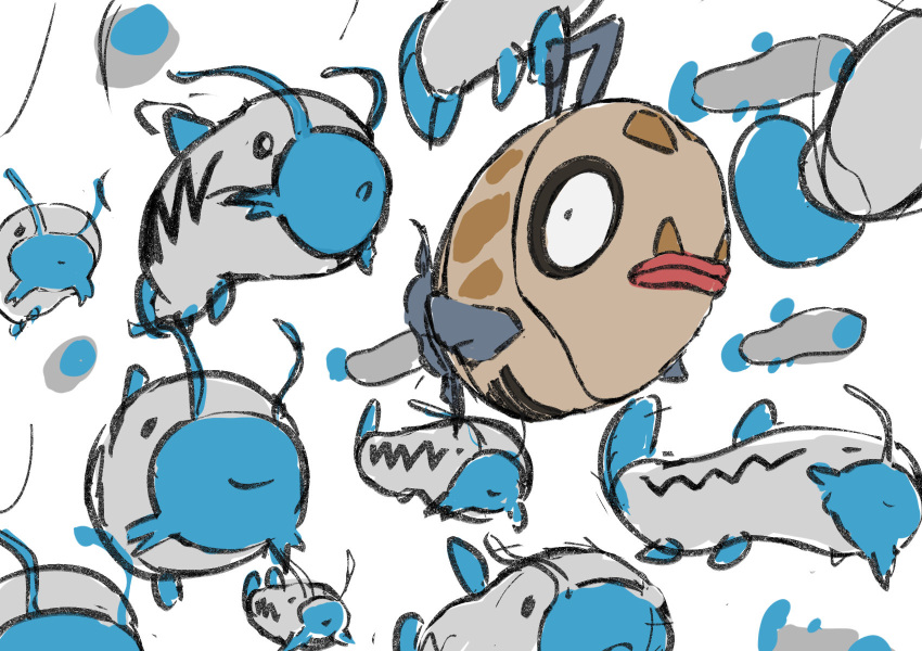 Safebooru - aomon (yuuji7604) barboach black eyes closed mouth feebas ...