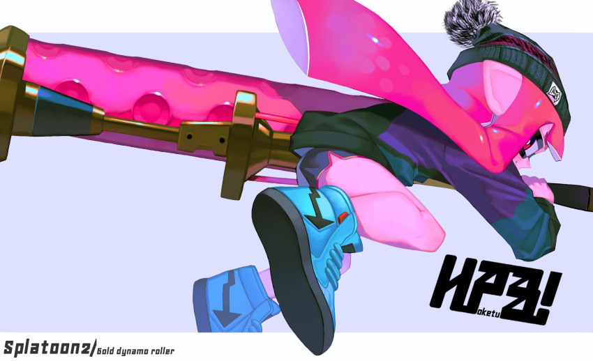 Safebooru - 1girl beanie black hat black shorts blue footwear colored skin dynamo roller ...