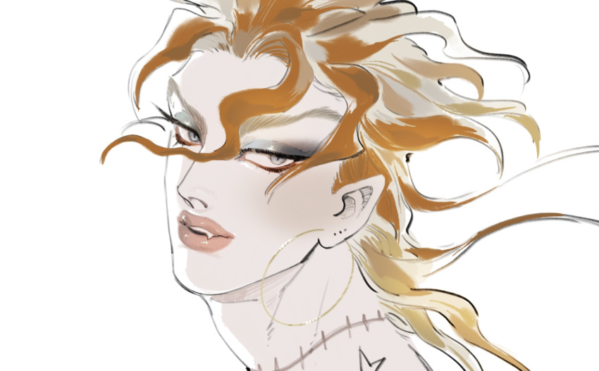 Safebooru - 1boy androgynous birthmark blonde hair blue eyeshadow ...