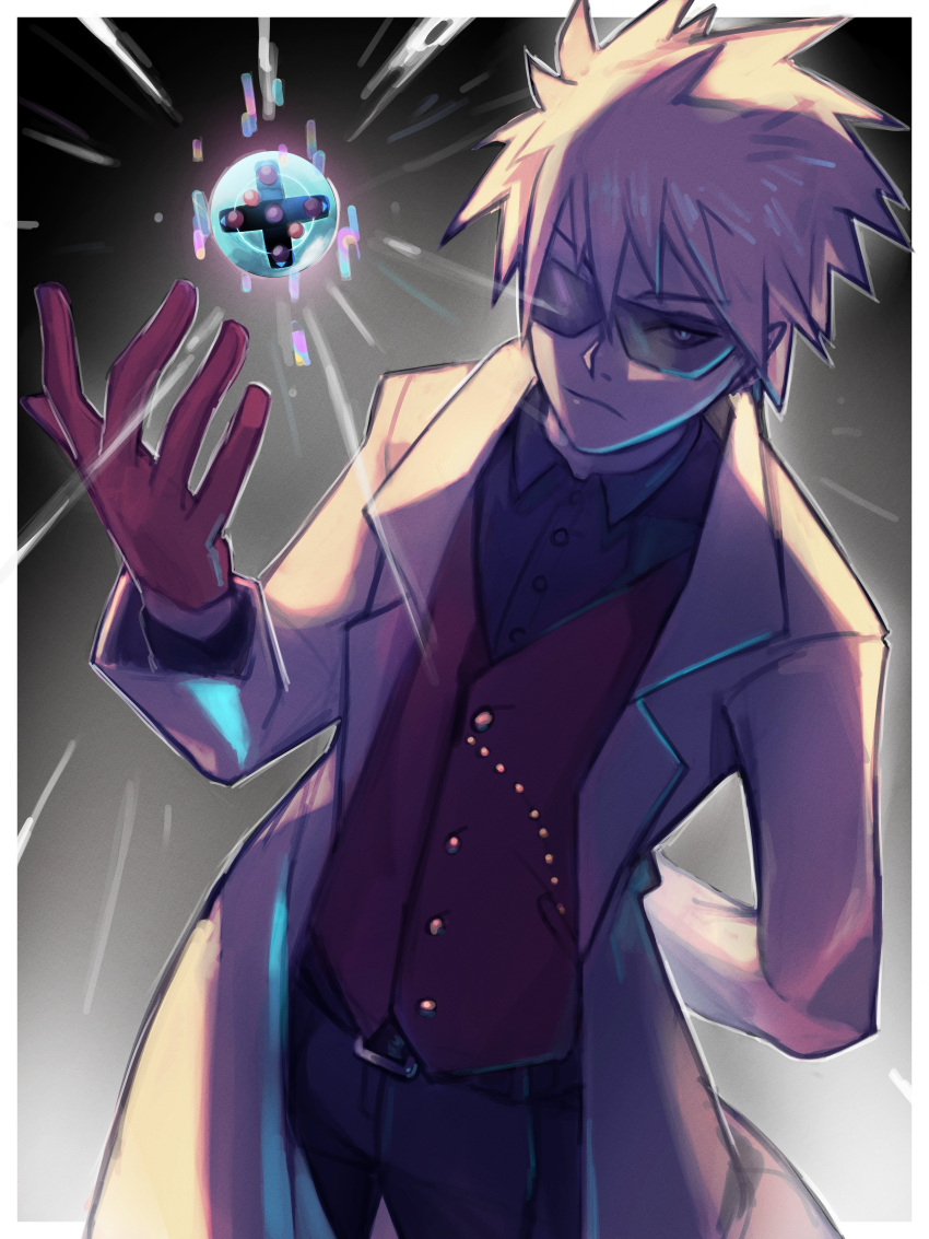 Safebooru - 1boy absurdres arupg black shirt border coat cool boy ...