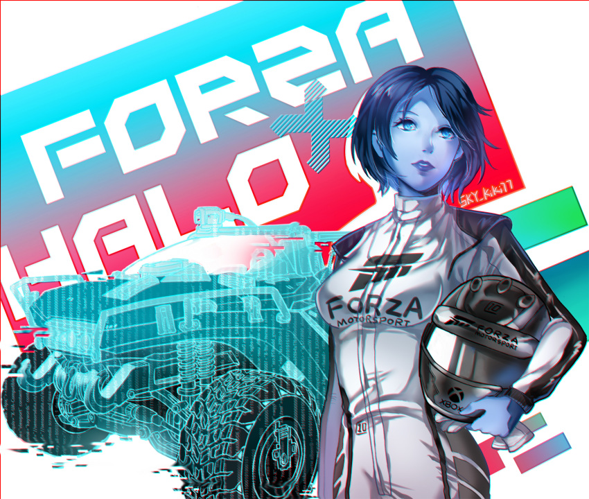 Safebooru - 1girl blue eyes blue hair blue skin colored skin company ...