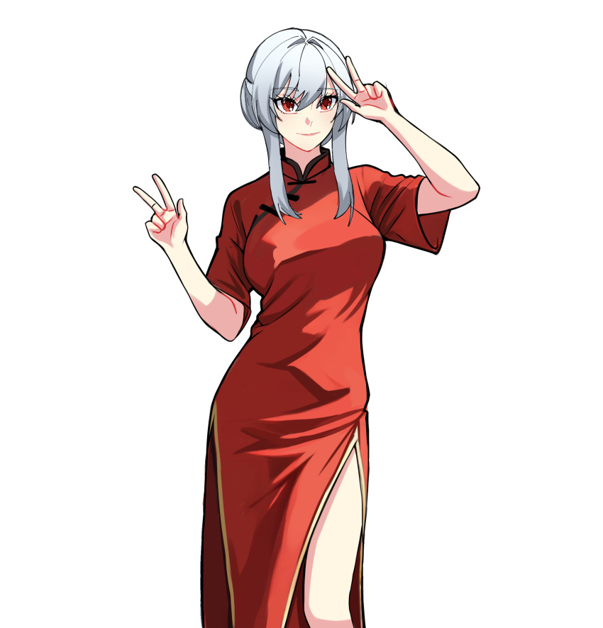 Safebooru - 1girl absurdres breasts china dress chinese clothes dress ...