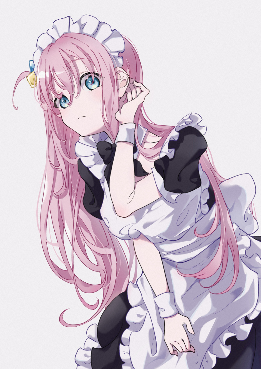 Safebooru - 1girl absurdres alternate costume apron blue eyes bocchi the rock! cube hair ...