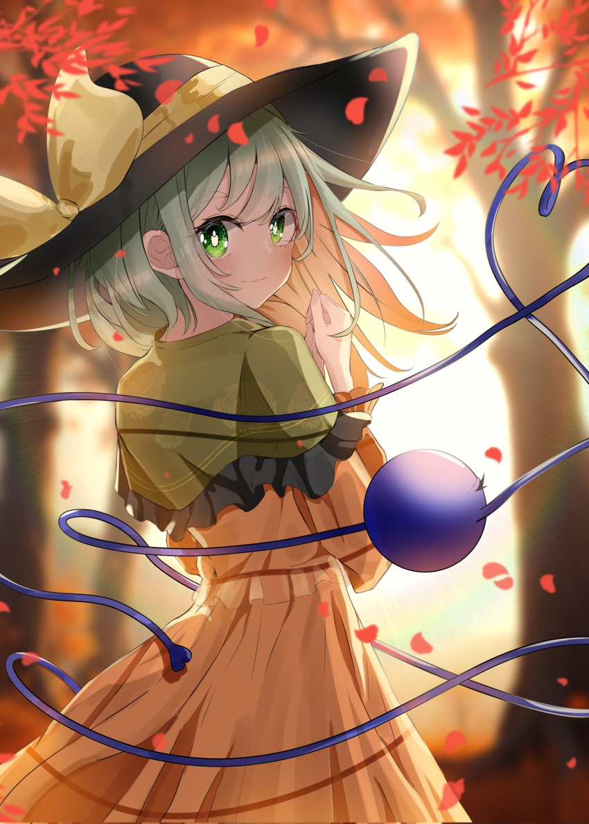 Safebooru - 1girl amane alice autumn autumn leaves black hat blurry ...