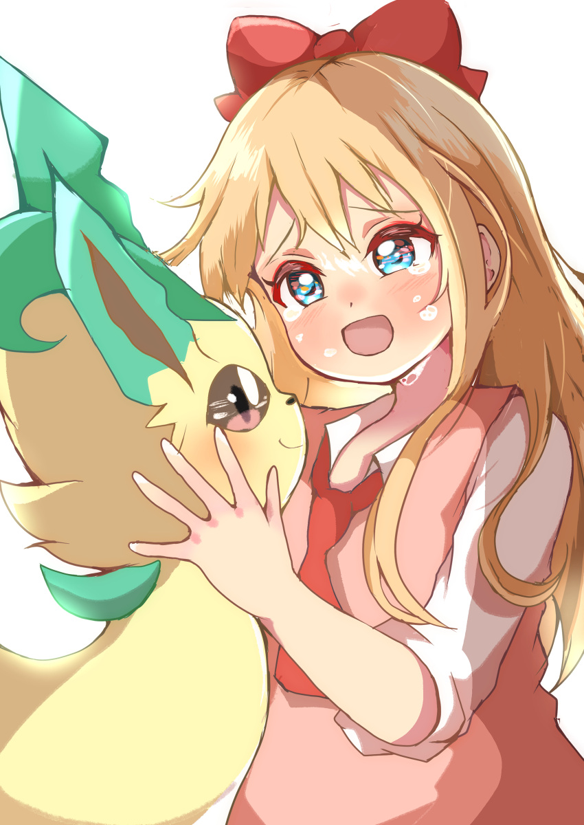 Safebooru - 1girl :d absurdres blonde hair blue eyes bow carrot summer ...