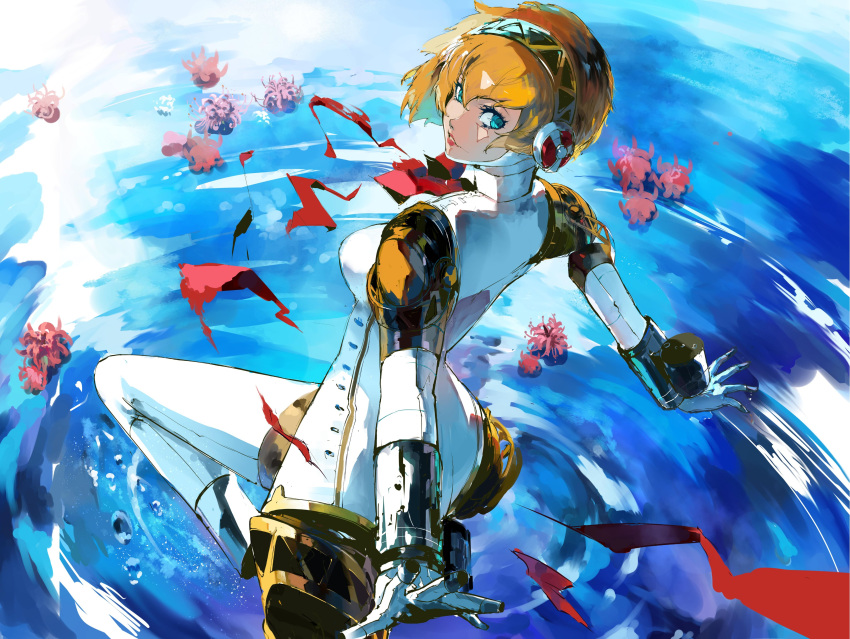 Safebooru - 1girl a-pose absurdres aegis (persona) android blonde hair ...