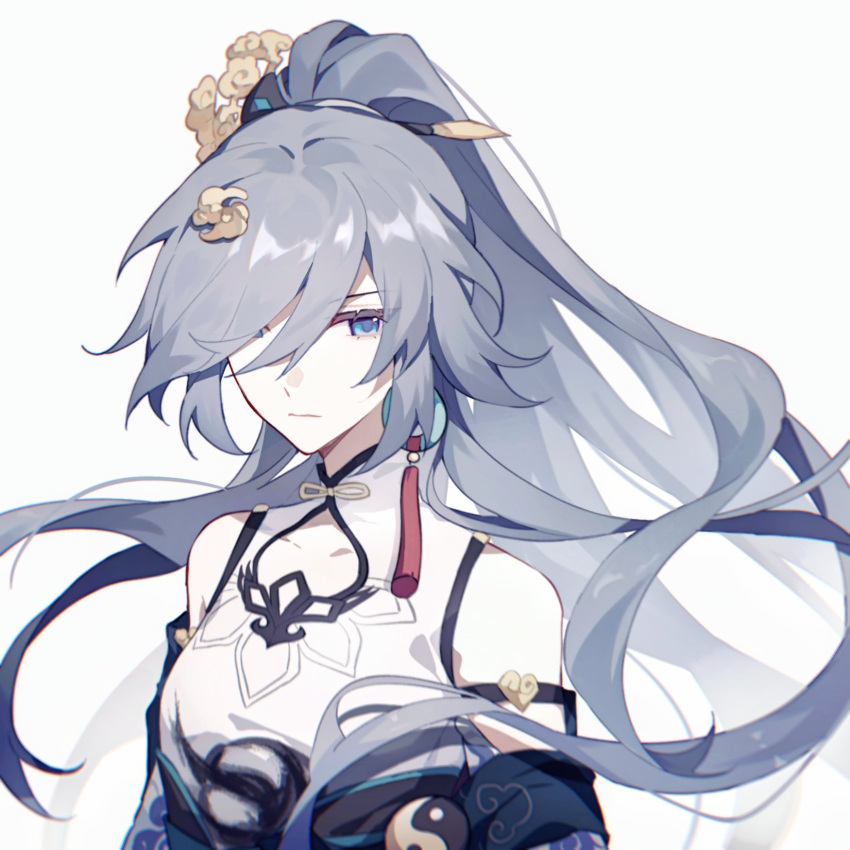 Safebooru - 1girl bare shoulders blue eyes china dress chinese clothes ...