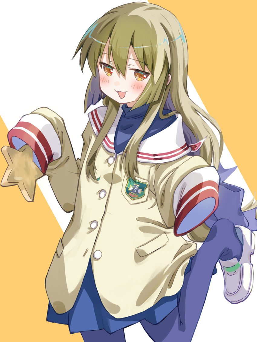 Safebooru - 1girl akayama yukihe black leggings blonde hair blush brown eyes clannad hair ...