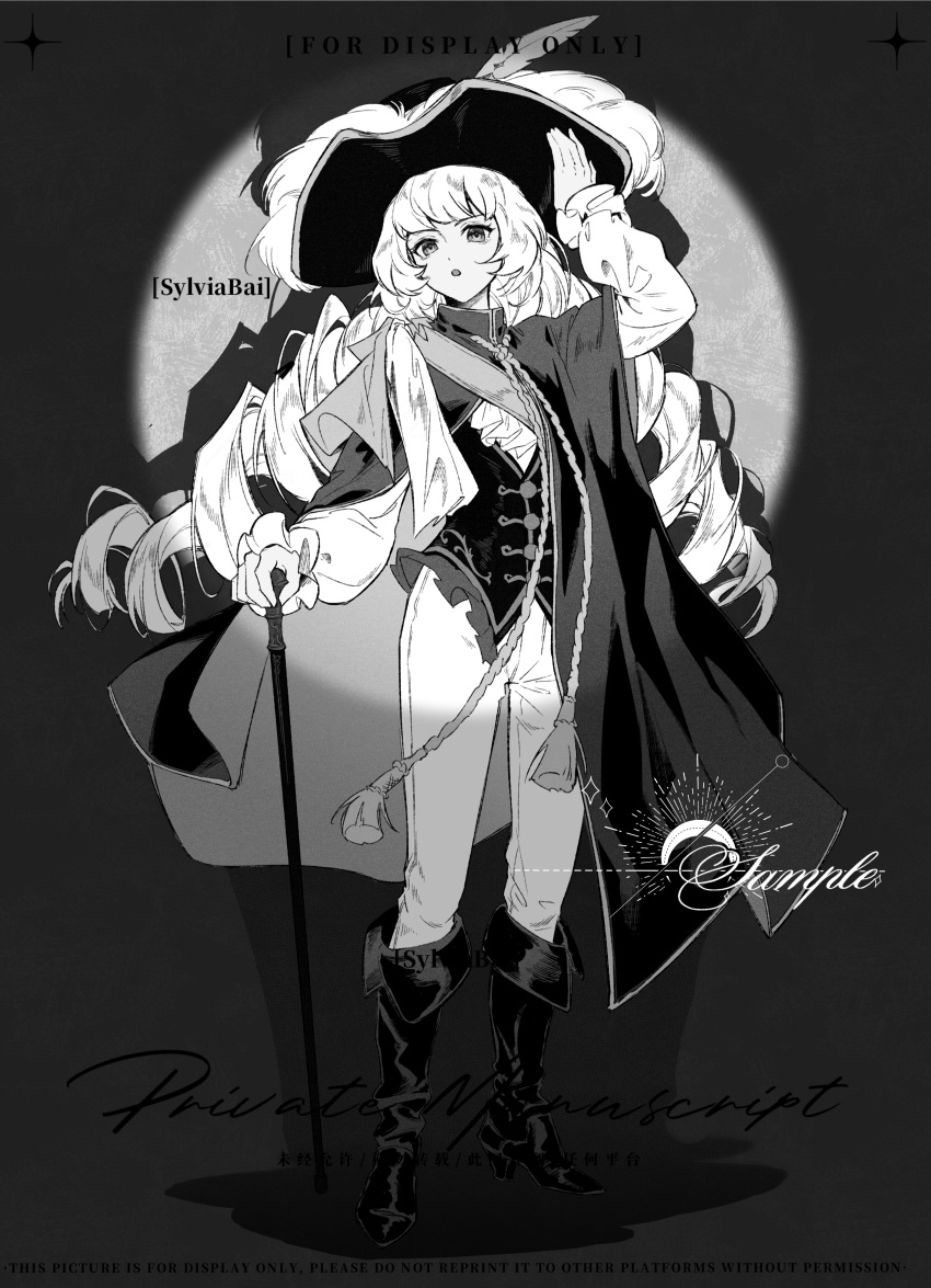 Safebooru - 1girl :o absurdres adjusting clothes adjusting headwear artist request ascot bicorne ...