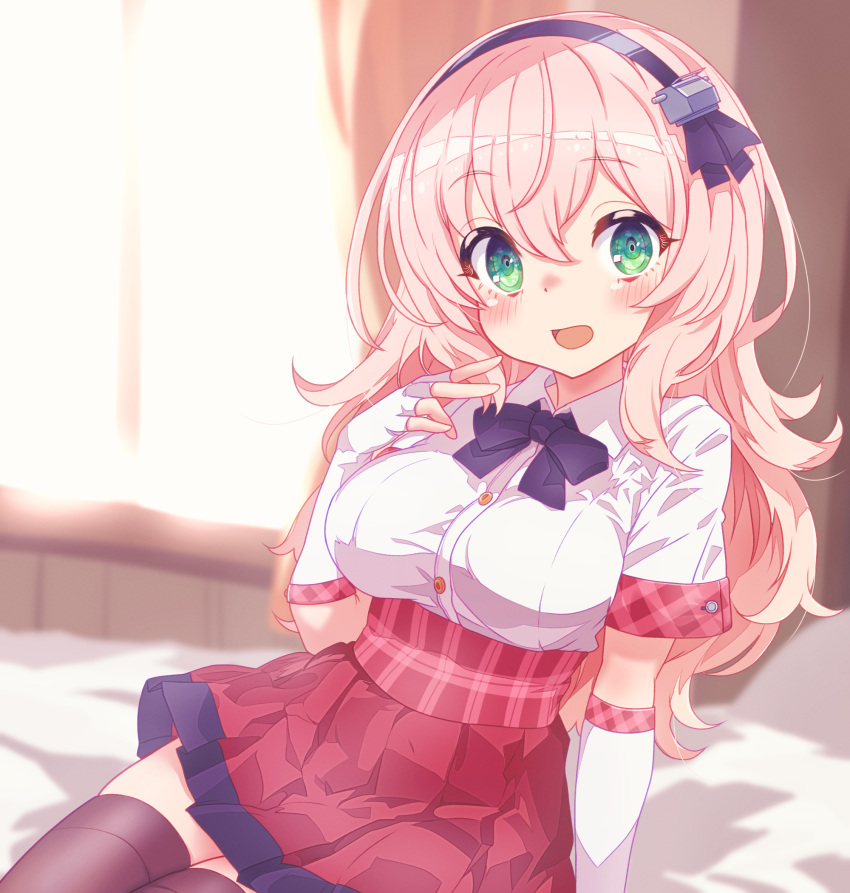 Safebooru - 1girl arbiter1 azur lane bilingual commentary black bow black bowtie black hairband ...