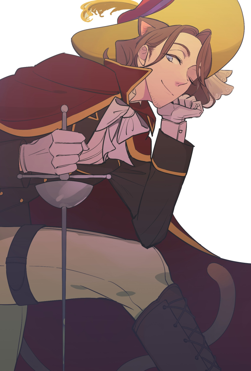 Safebooru - 1boy animal ears axis powers hetalia big lychee blonde hair blue eyes boots cape cat ...