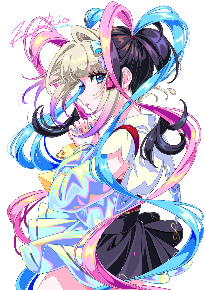 Safebooru - 1girl absurdres ame-chan (needy girl overdose) black eyes black hair black skirt ...