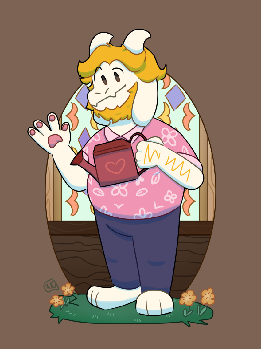 Safebooru - 1boy 2023 2d alternate costume anthro asgore dreemurr beard ...