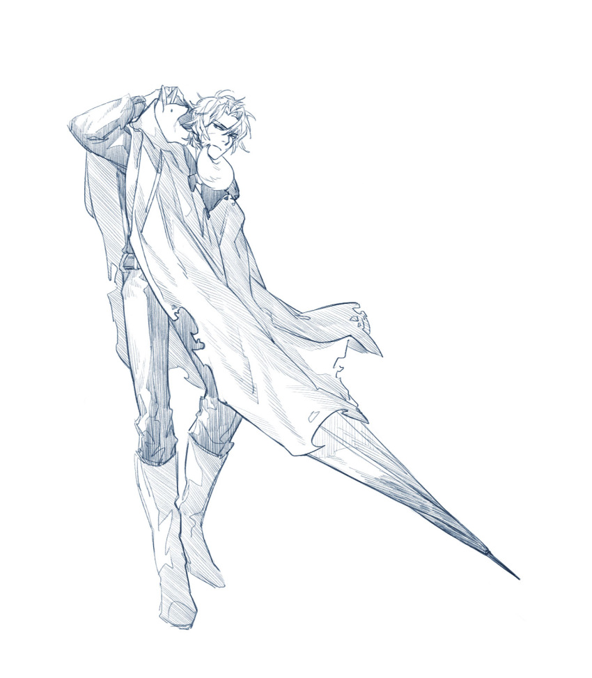 Safebooru - 1boy animal on shoulder belt boots cloak e.g.o (project ...