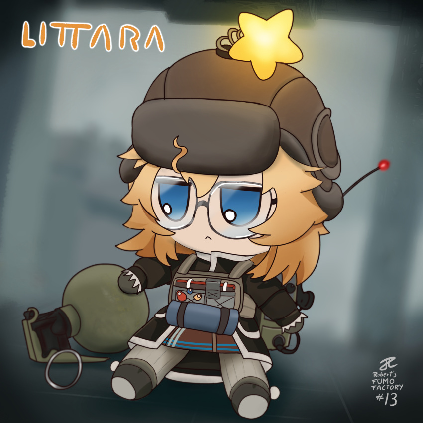 Safebooru - blue eyes english text explosive fluffy hair fumo (doll ...