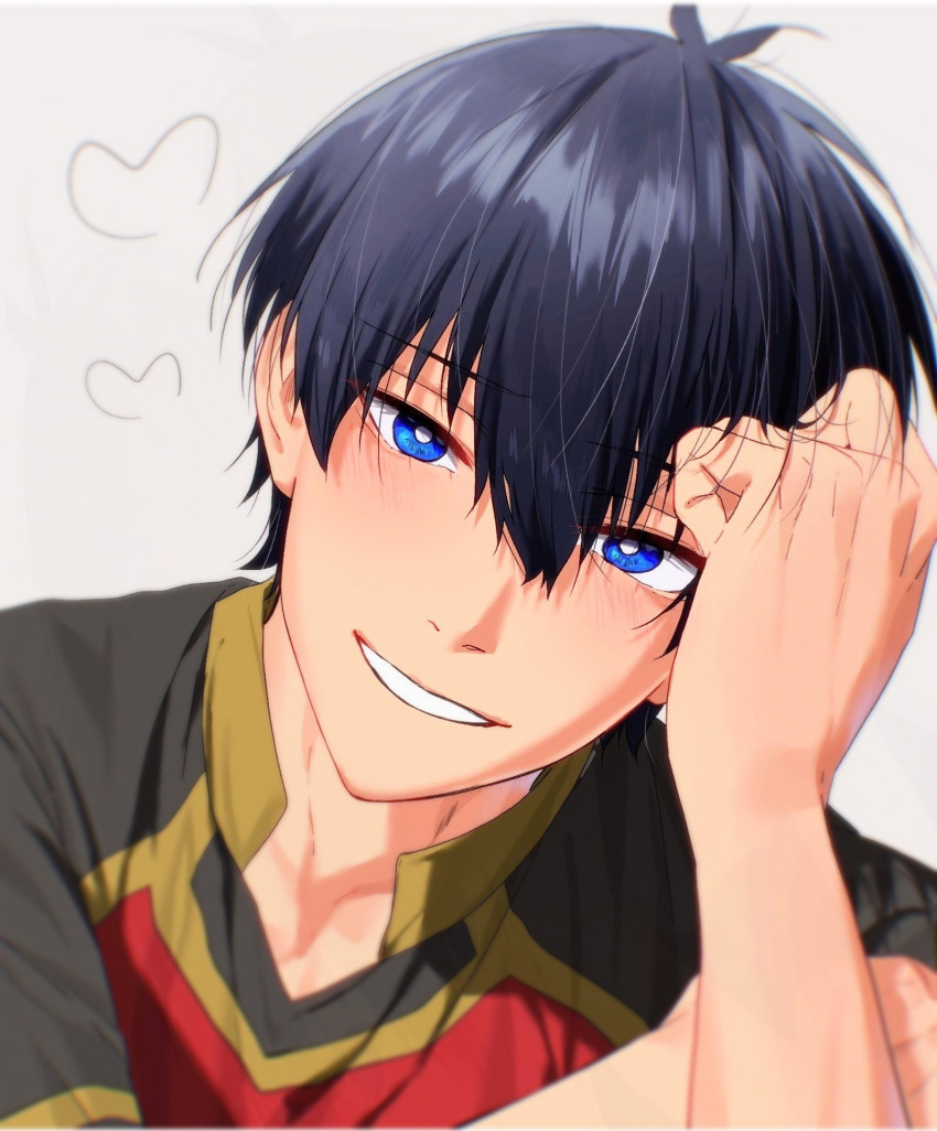 Safebooru - 1boy bl 111252 blue eyes blue hair blue lock commentary ...