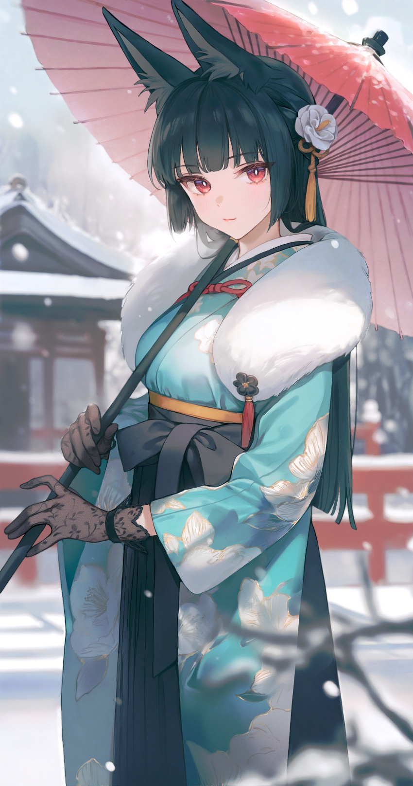 Safebooru - 1girl absurdres ai-assisted alternate costume animal ear fluff animal ears black ...