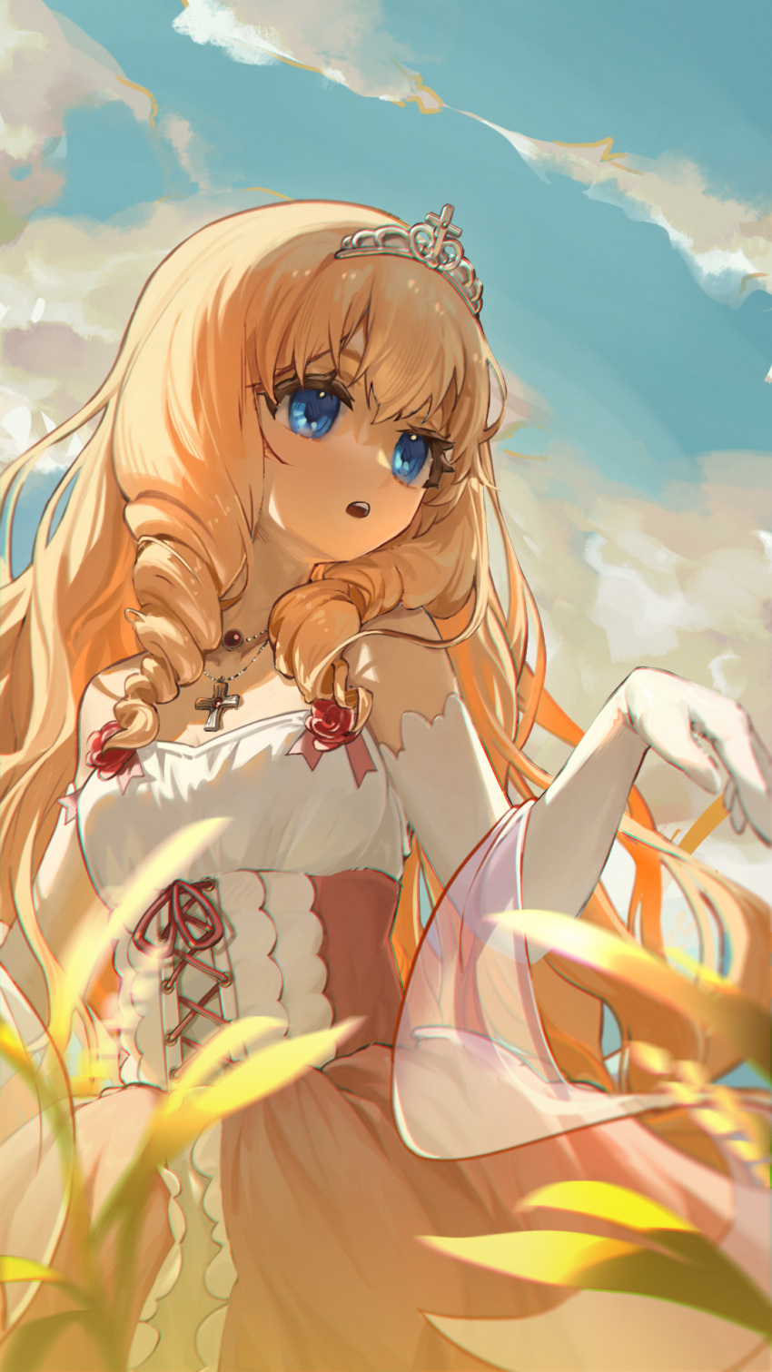 Safebooru - 1girl amagi brilliant park blonde hair blue eyes blue sky ...