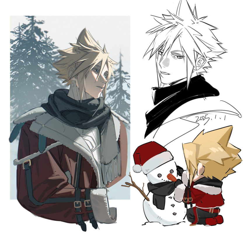 Safebooru - 1boy black gloves black pants black scarf blonde hair chibi ...