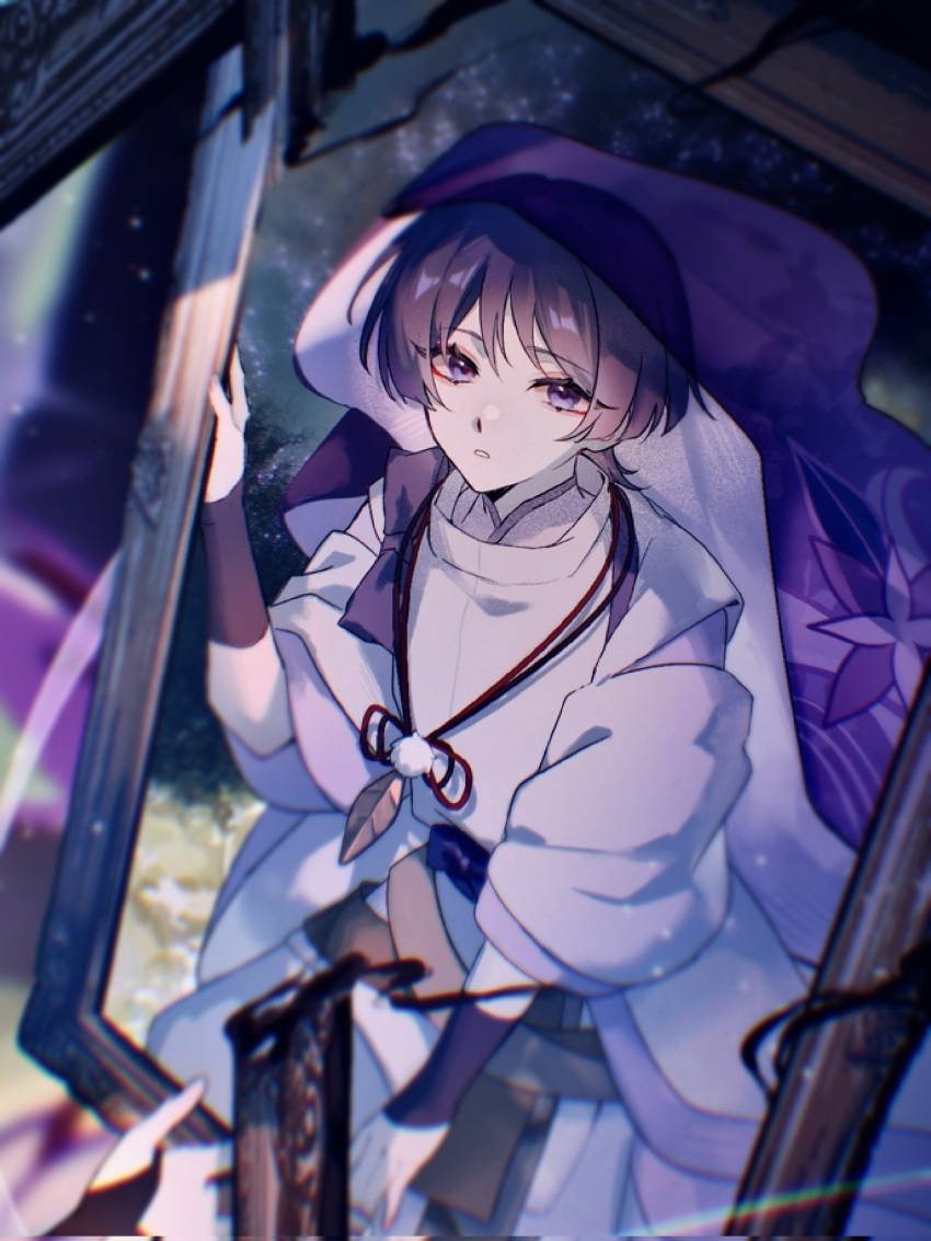 Safebooru - 1boy arm at side armor blunt ends brown sash clothing ...