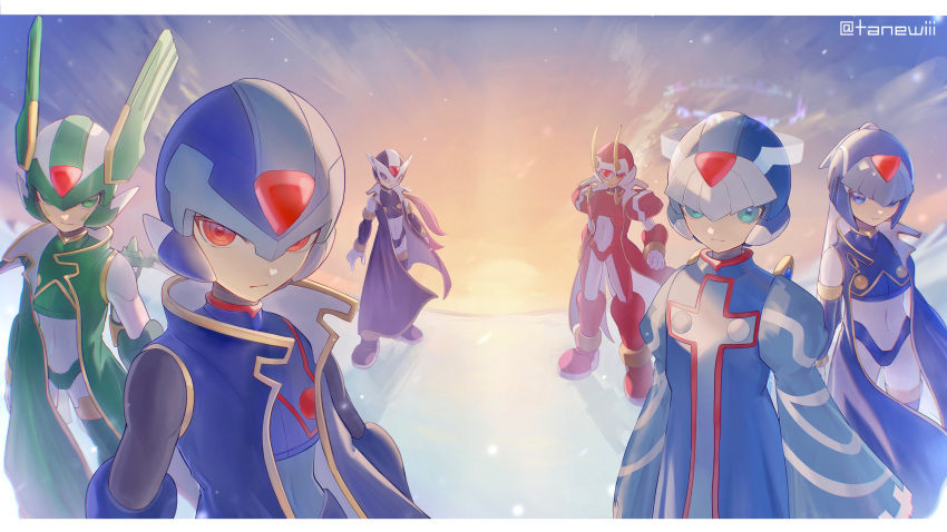 Safebooru - 1girl 5boys absurdres armor blue armor blue coat blue eyes ...