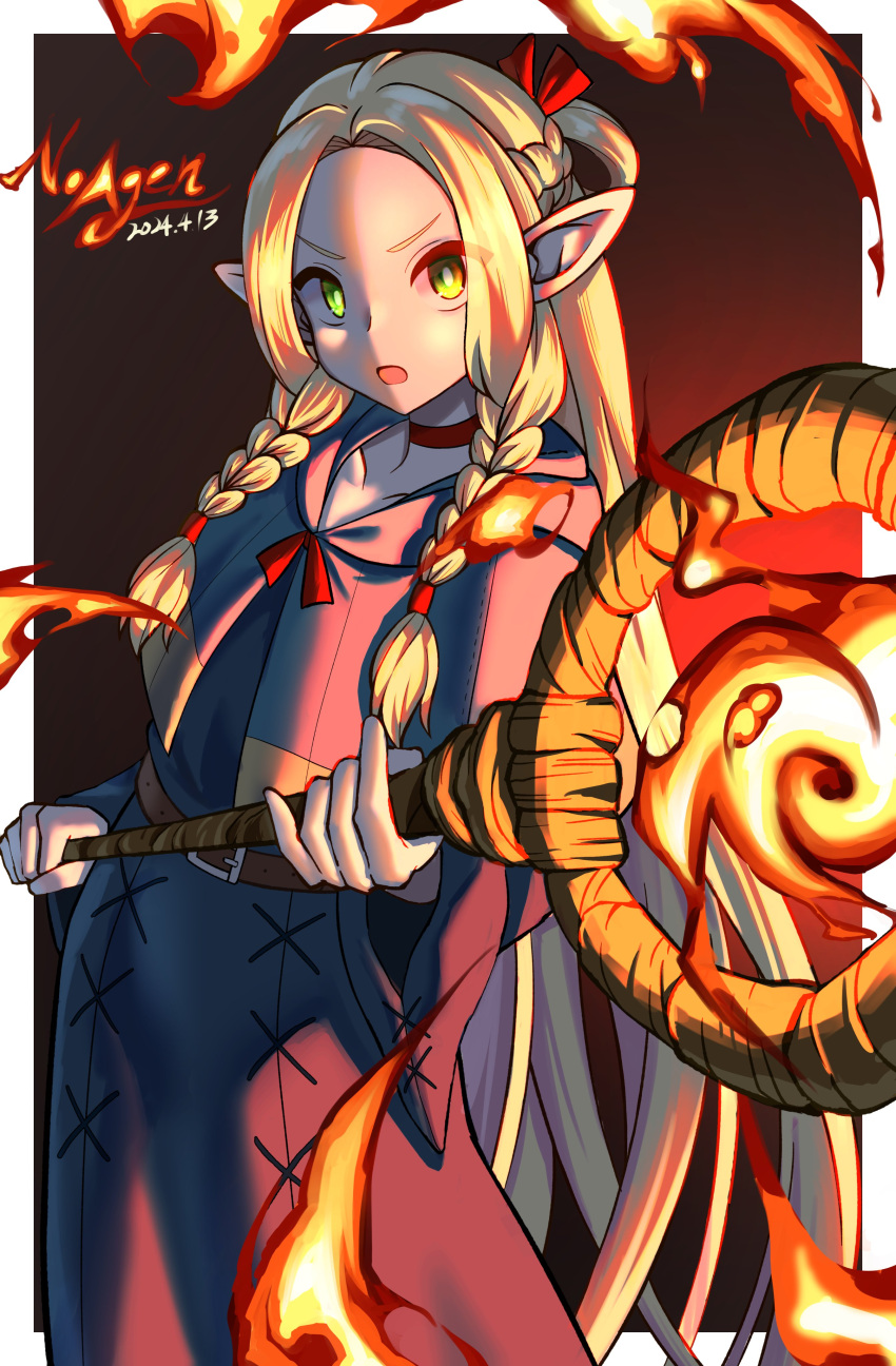 Safebooru - 1girl absurdres aiming aiming at viewer artist name blonde ...