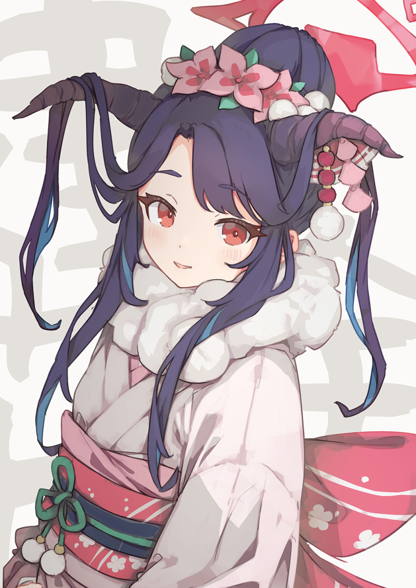 Safebooru - 1girl bespin blue archive blush bow demon girl demon horns ...